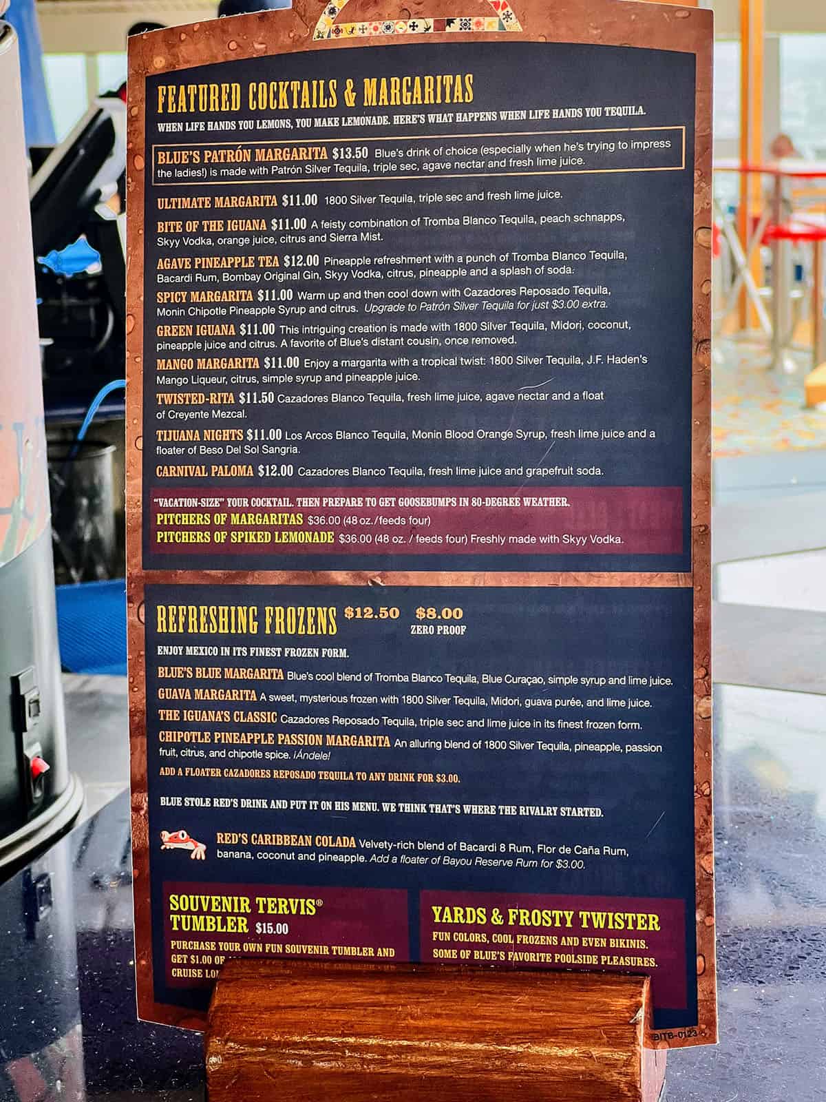 Carnival Drink Menu – Latest Cruise Bar Menus And Drink Prices